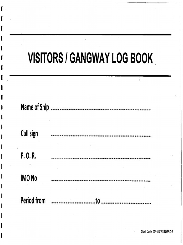 Visitor - Gangway Logbook (MS) | PDF