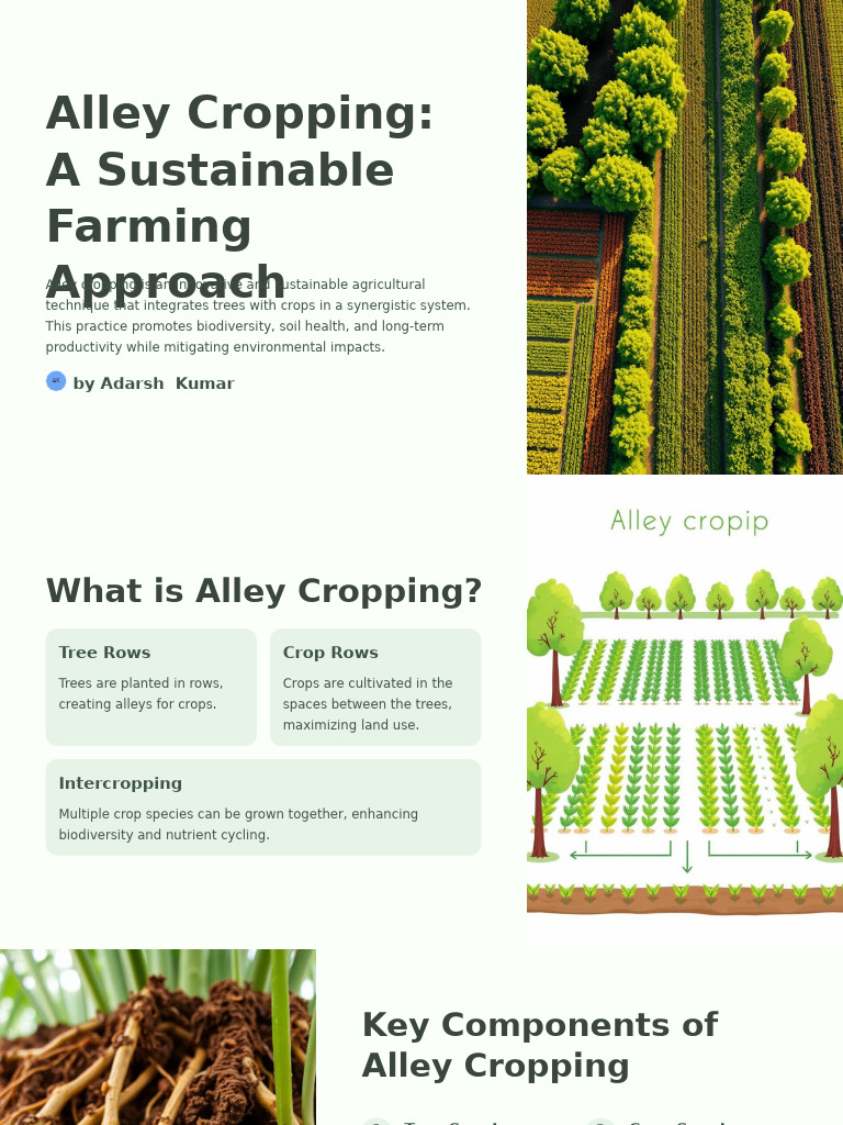Alley Cropping for Sustainable Farming | PDF | Agriculture | Soil