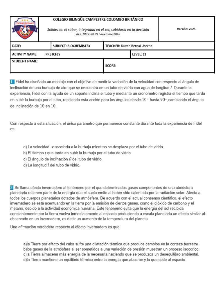 Pre Icfes 2 454 | PDF | Tierra | Mezcla