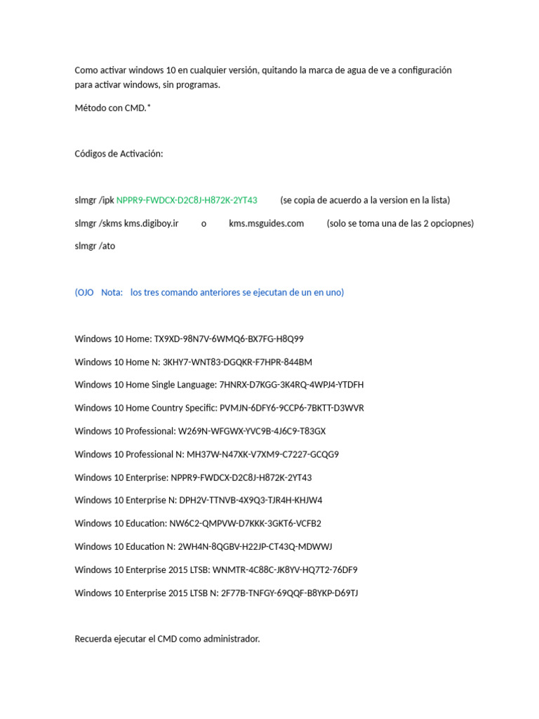 Activacion W10 | PDF