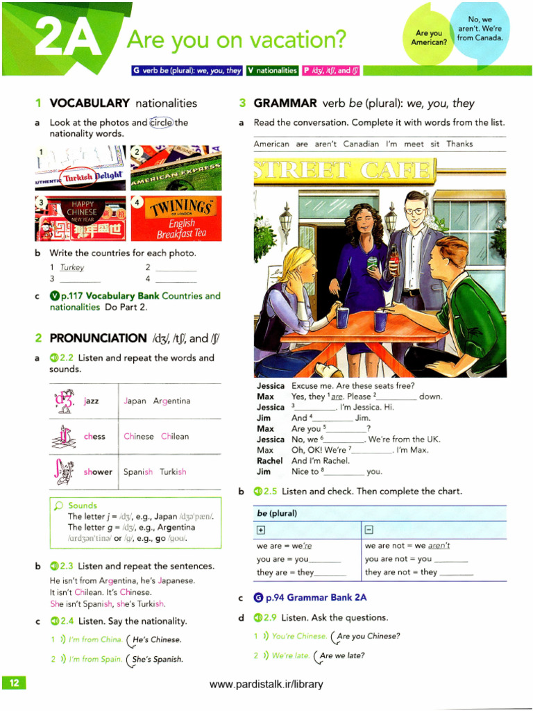 American English File Starter 2A | PDF