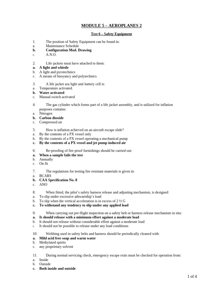 Mod-5-6 - Safety Equipment - Ans | PDF | Manufactured Goods