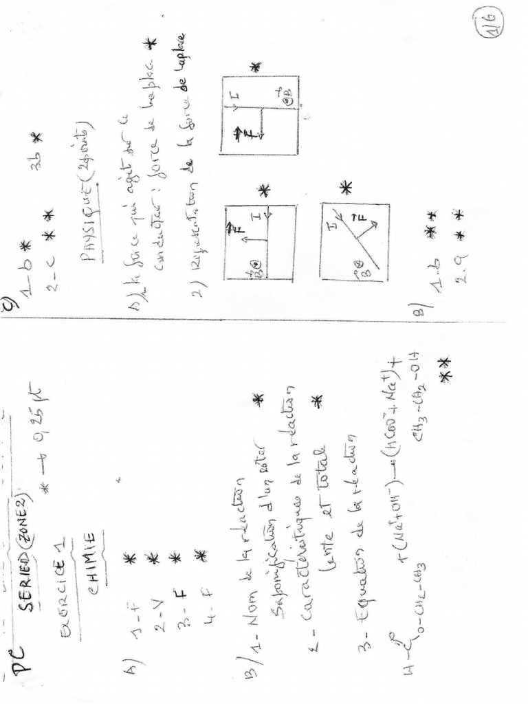 PC Corrige Et Bareme PC Serie D Zone 2 | PDF