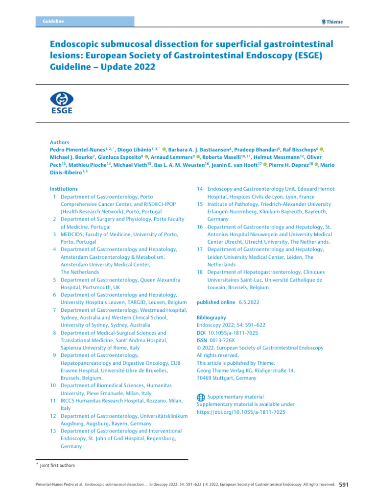 ESD | PDF | Colorectal Cancer | Esophageal Cancer