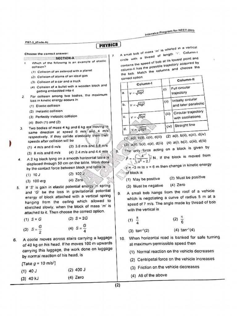 Aakash Test Papers | PDF