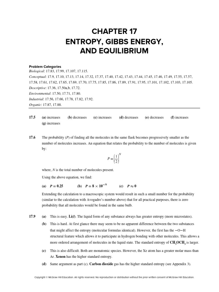 Entropy and Gibbs Energy Concepts | PDF | Entropy | Liquids
