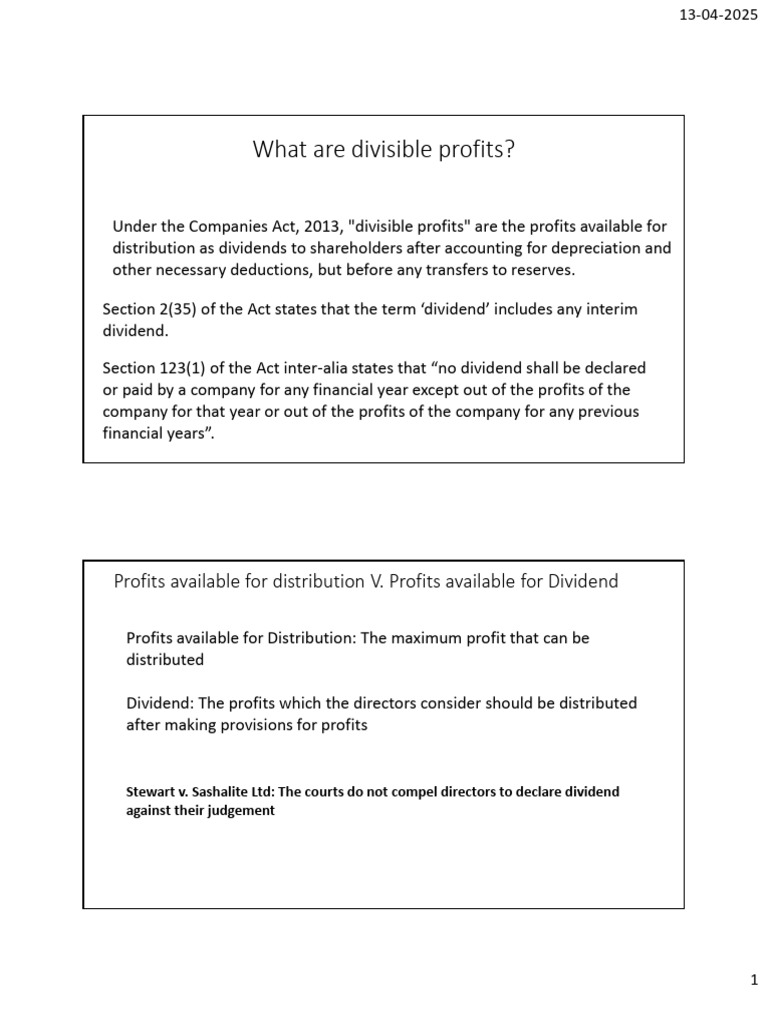 What Are Divisible Profits?: Profits Available For Distribution V ...