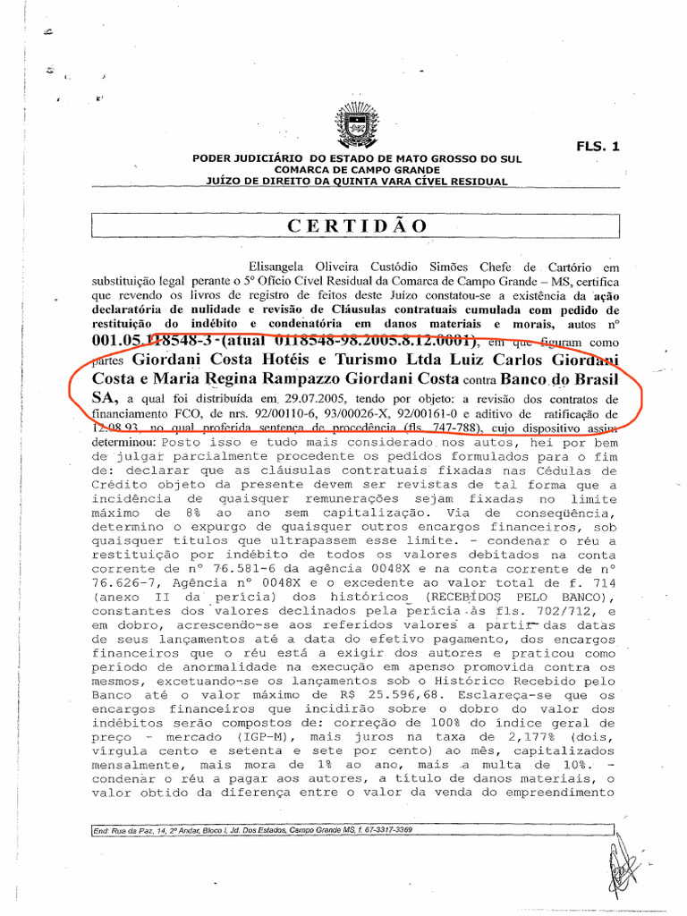 Certidão Objeto de Pé Novo | PDF