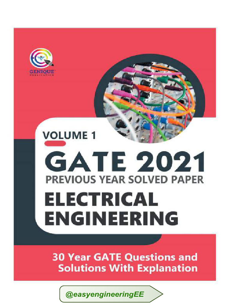 Nique Gate Solved Pyqs - Ee Vol-1 - 2021 Ed - Compressed | PDF