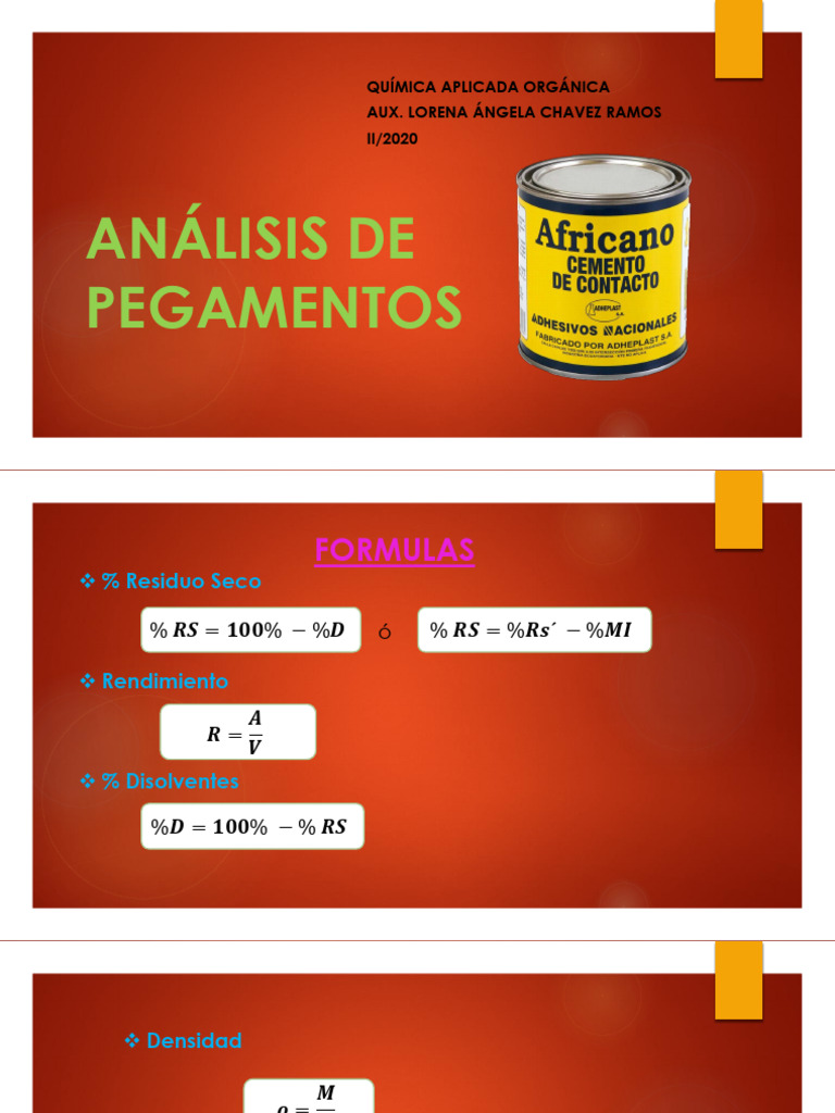 Analisis de Pegamentos-1 | PDF | Química | Ciencias fisicas