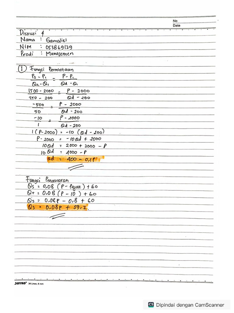 Diskusi 4 Matematika Ekonomi | PDF
