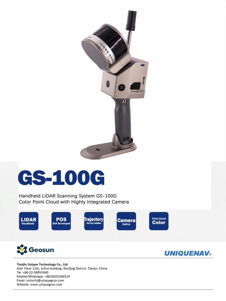 GS-100G Handheld LiDAR Scanner | PDF
