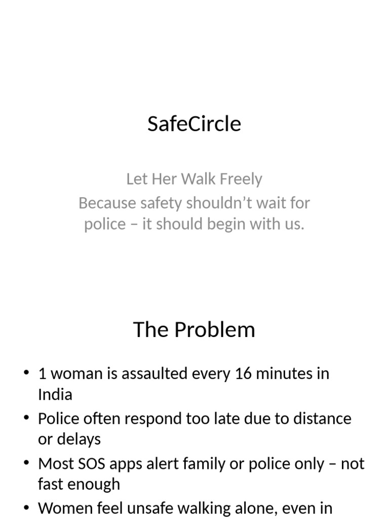 SafeCircle Pitch Deck | PDF | Mobile Software