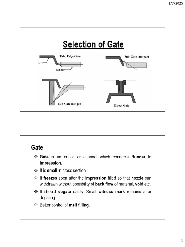 8-Selection of Gate | PDF | Materials | Mechanical Engineering