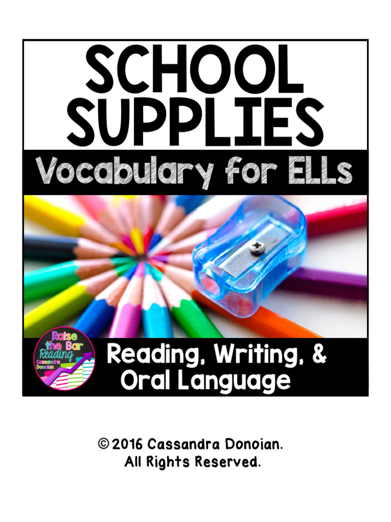 School Supplies Vocabulary | PDF | Flashcard