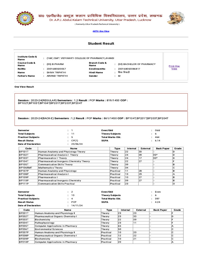 One View by AKTU SDC Team | PDF | Medicine | Biology