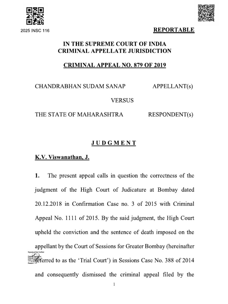 Chandrabnah Sanap Vs State | PDF