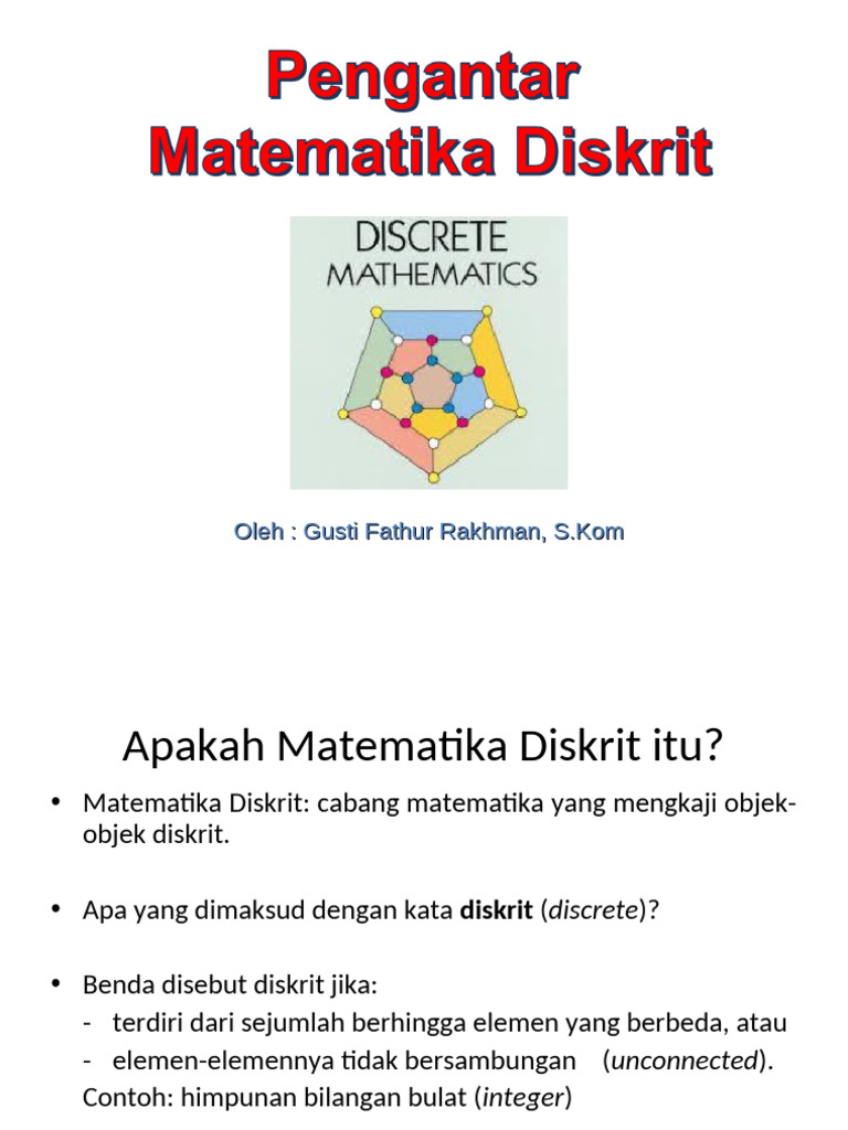 P1 Pengantar Matematika Diskrit | PDF