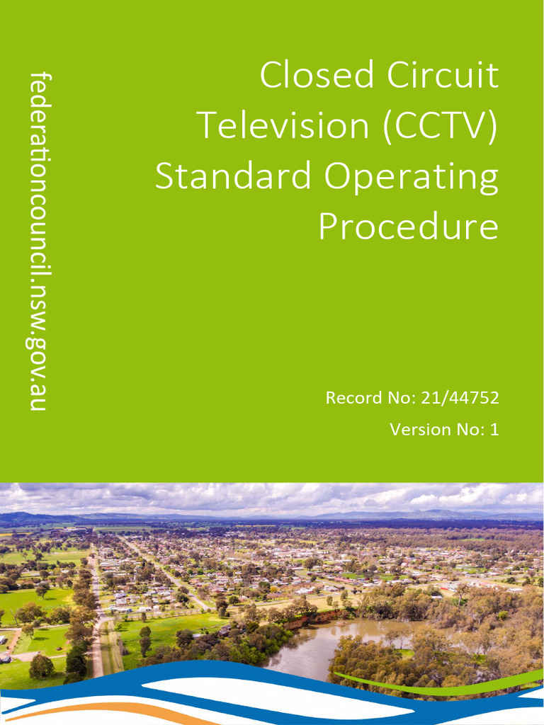 CCTV Standard Operating Procedure Guide | PDF | Closed Circuit ...