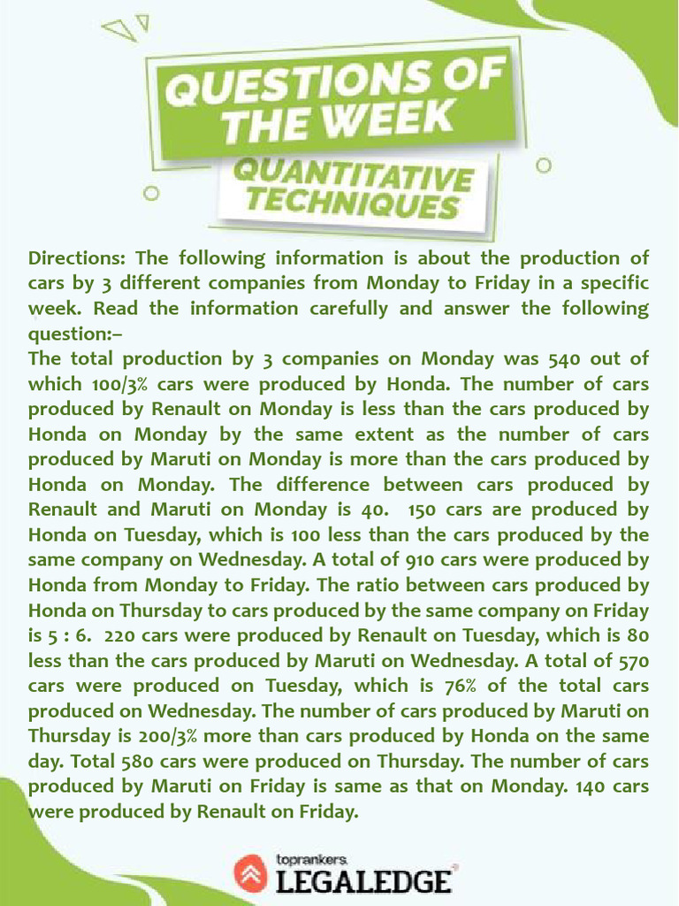 Quantitative Techniques | PDF