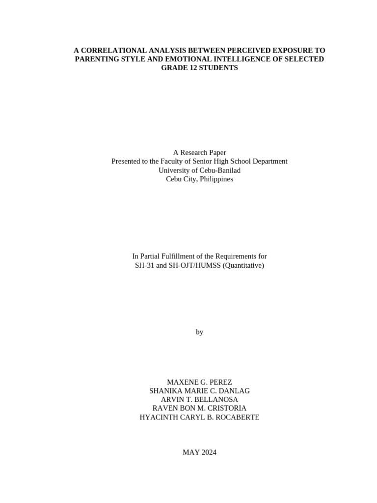 Research Manuscript Final 3 | PDF | Parenting | Empathy