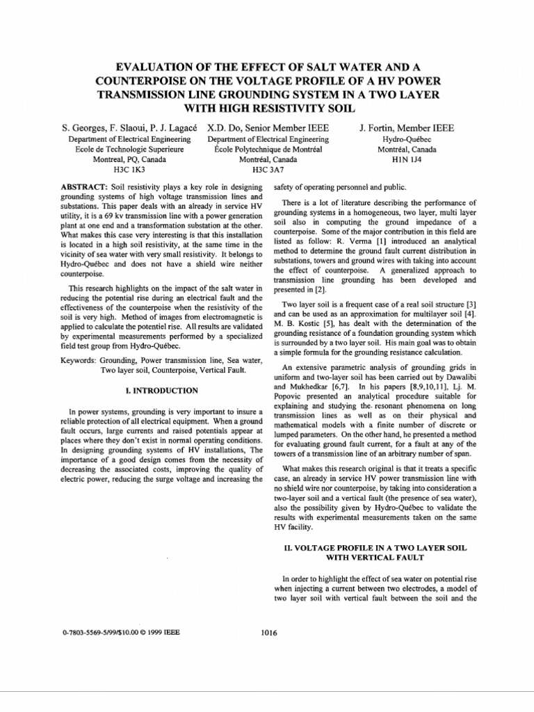 Evaluation of The Effect of Salt Water and A Counterpoise On The ...