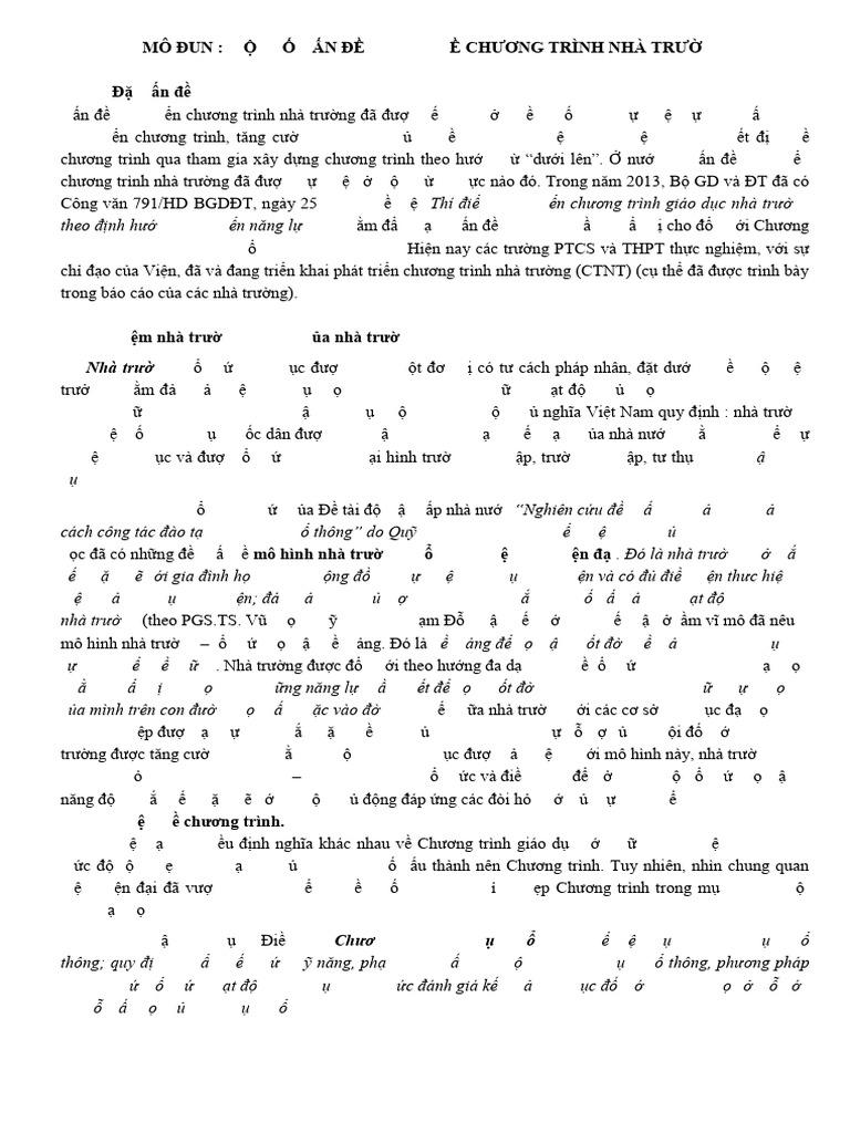 1 - CT Nha Truong (Nhung Van de Chung) | PDF