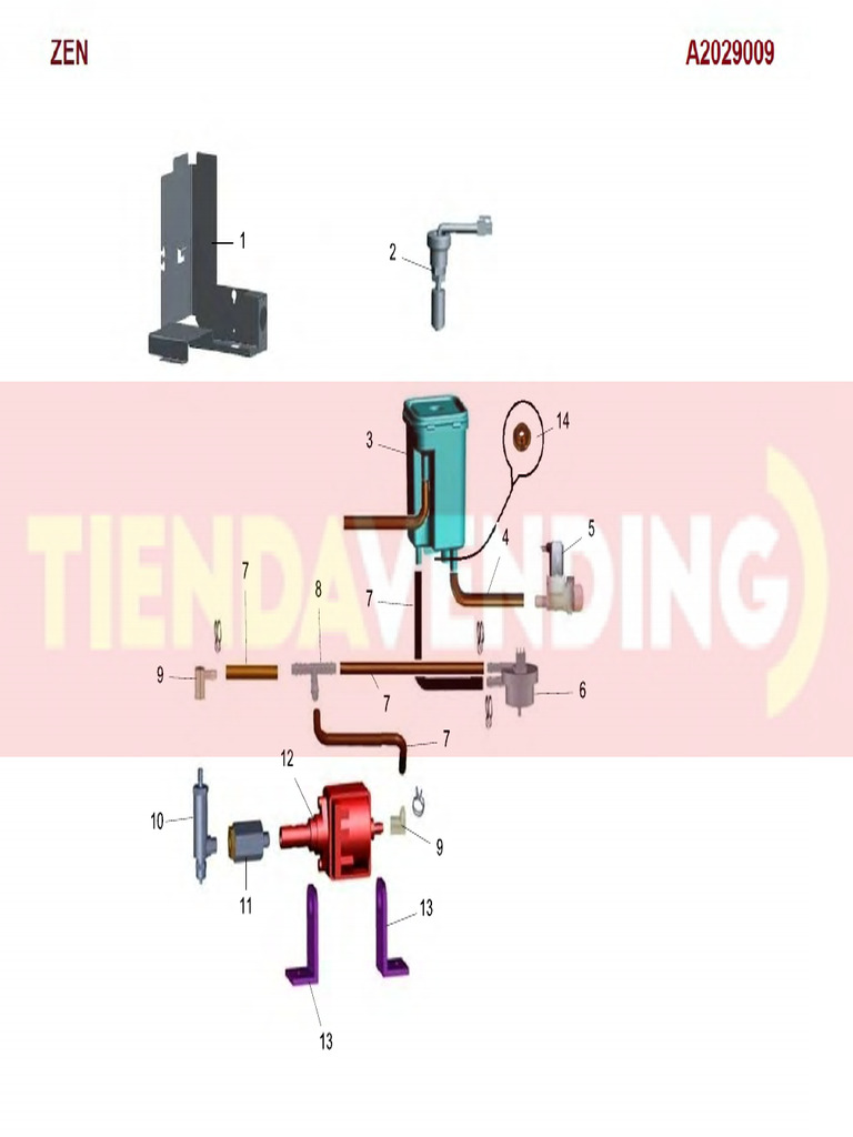 Despiece Azkoyen Cafe Zen | PDF | Hidráulica