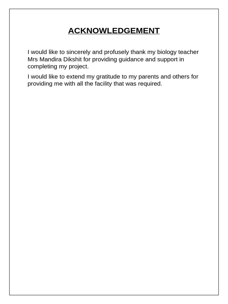 Acknowledgement | PDF