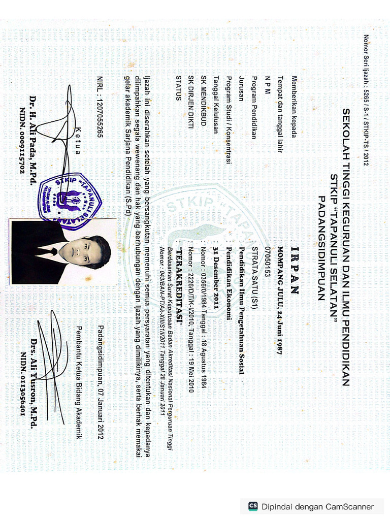 IJAZAH IRPAN | PDF