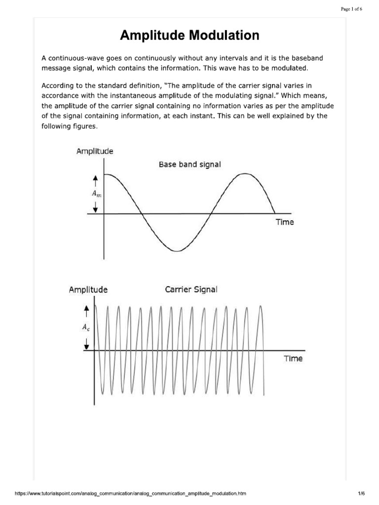 Amplitude Modulation | PDF