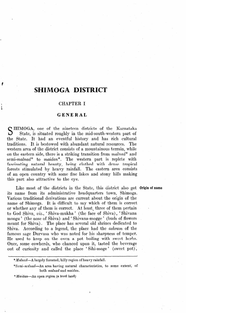 Shimoga 1975 Chapter | PDF
