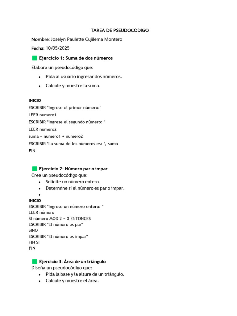 TAREA PSEUDOCODIGO | PDF | Fahrenheit | Celsius