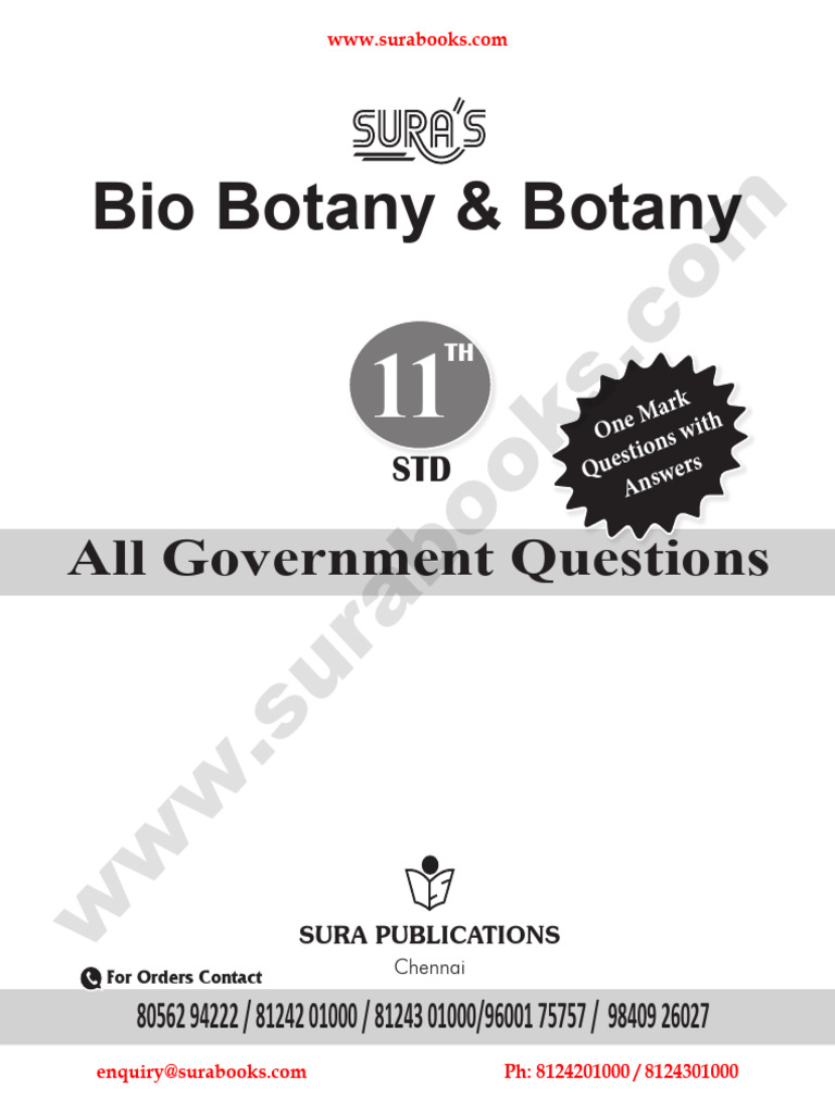 11th Bio-Botany (EM) QR Code QP | PDF | Botany | Plants