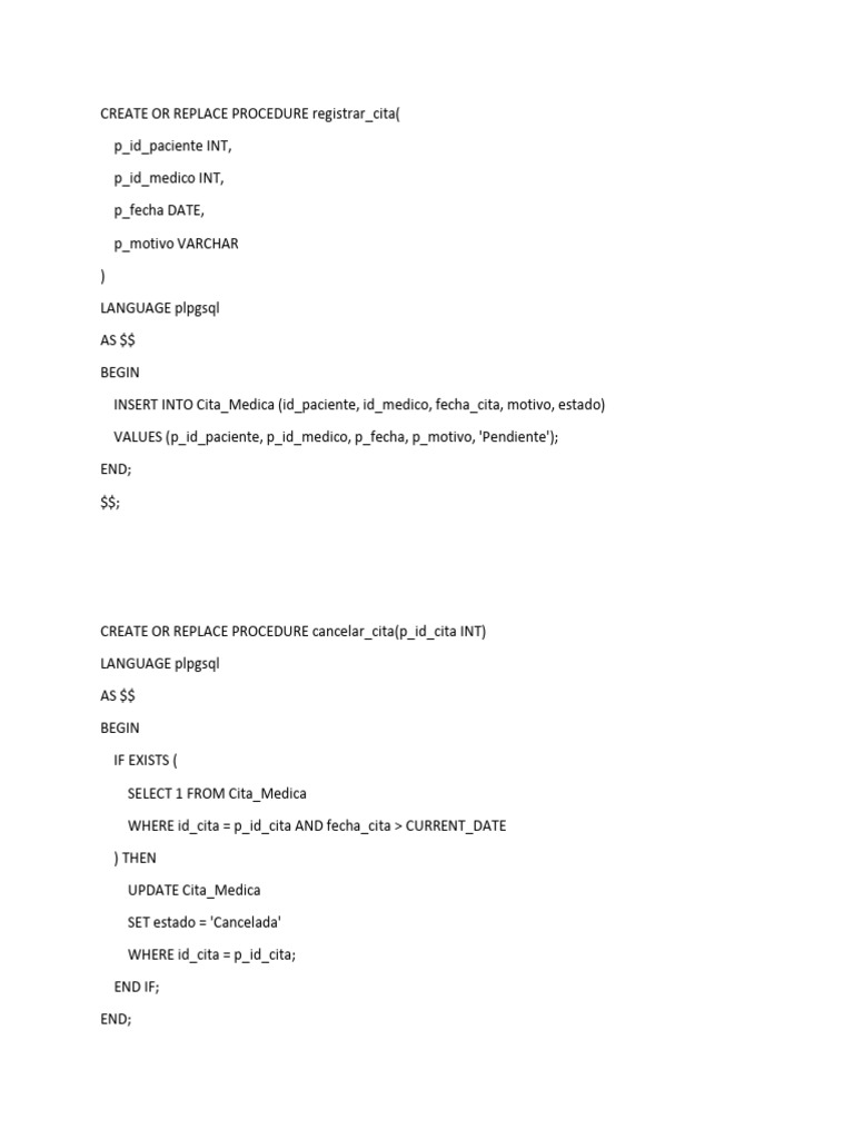 Create or Replace Procedure Registrar | PDF