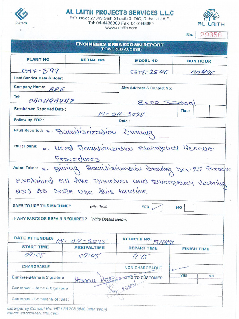 Mewp Emergency Procedure Training | PDF