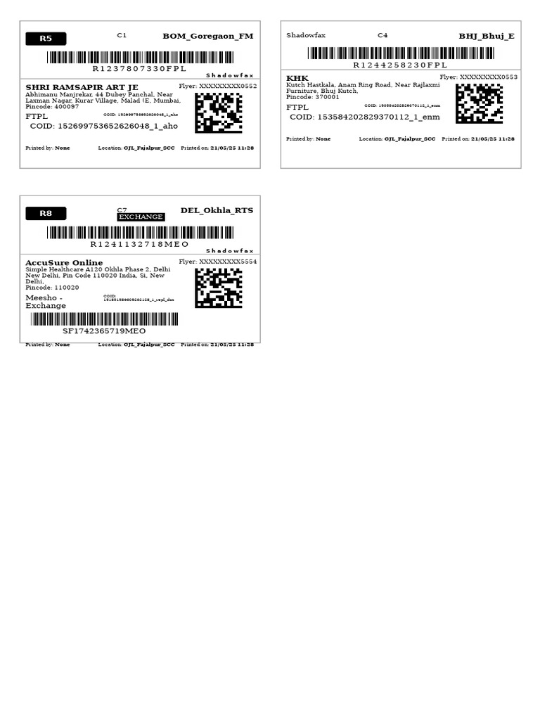 Return Labels | PDF