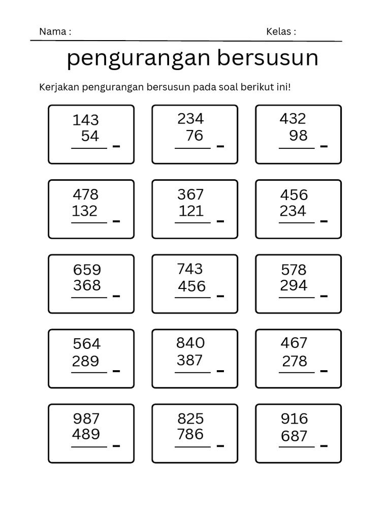 Worksheet Matematika SD | PDF