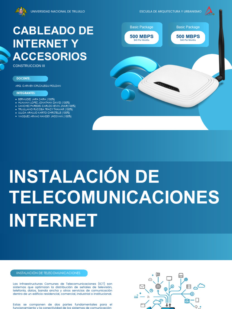 Cableado de Internet y Accesorios | PDF | Fibra óptica | Enrutador ...