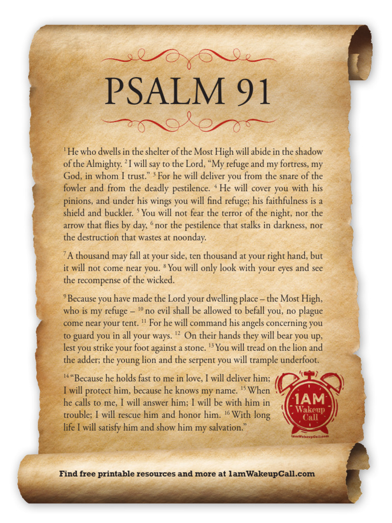 Free Printable Psalm 91 Resources | PDF