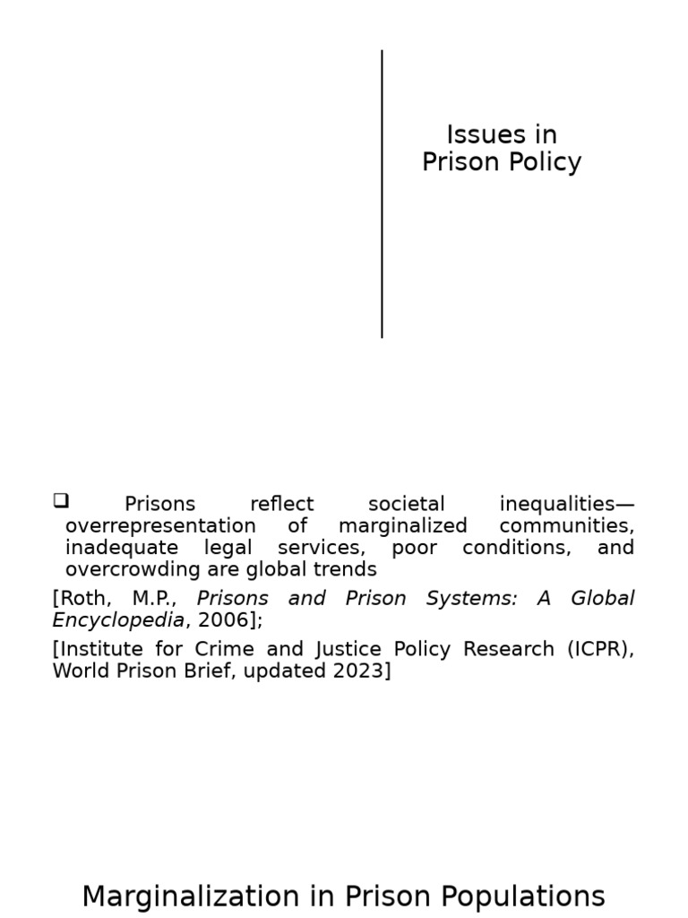 Prison Policy Issues: Inequality and Reform | PDF | Prison | Recidivism