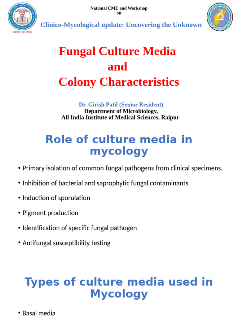 Fungal Culture Media & Colony Traits Guide | PDF | Fungus | Yeast