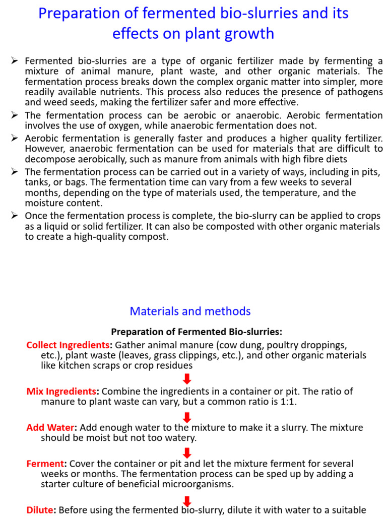 Fermented Bio Slurries | PDF