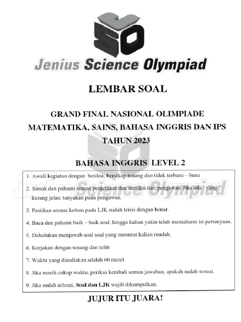 JSO Level 3 | PDF