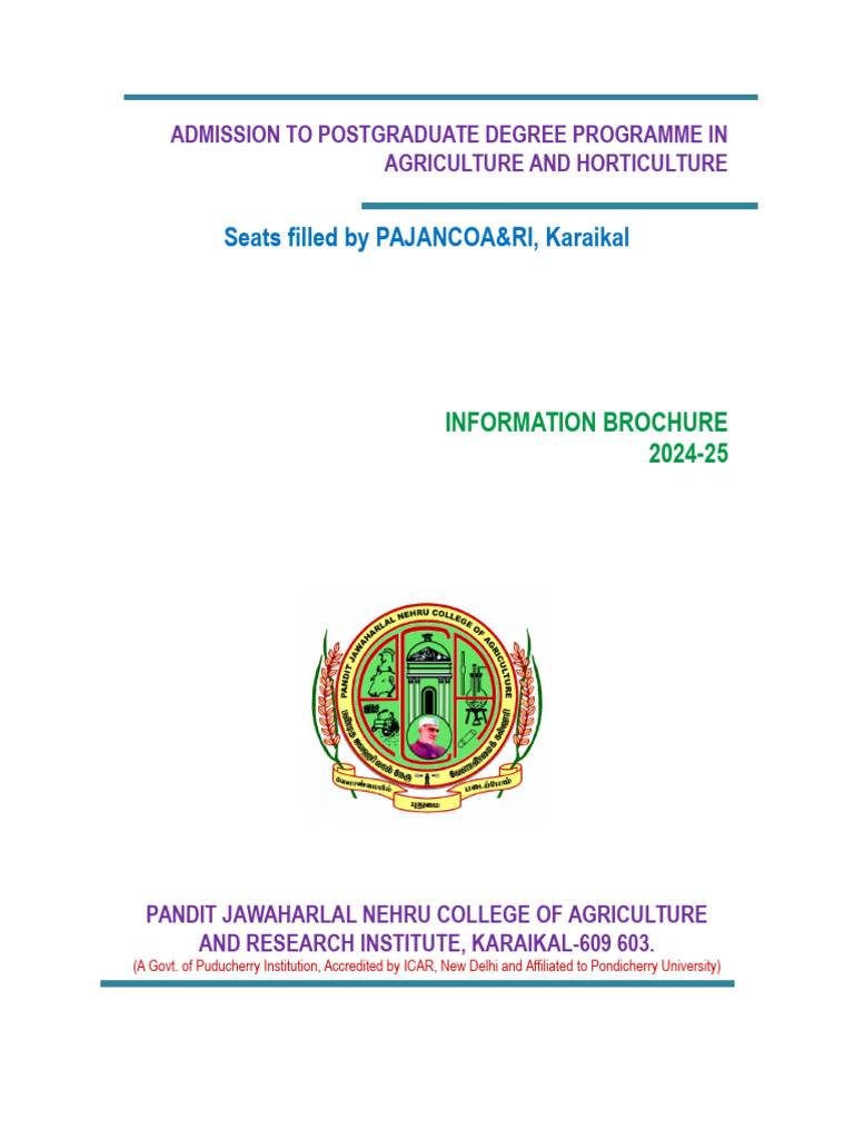 Students MSC Admission 2024 25 Brochure | PDF | Farms | University And ...