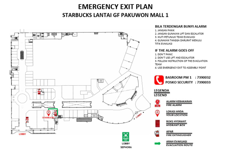 Starbucks Emergency Exit Plan Guide | PDF