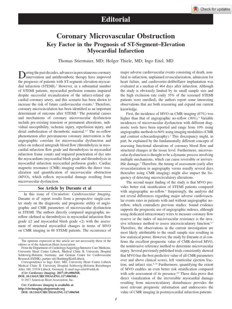 Ww. Stiermaier Et Al 2017 Coronary Microvascular Obstruction | PDF ...