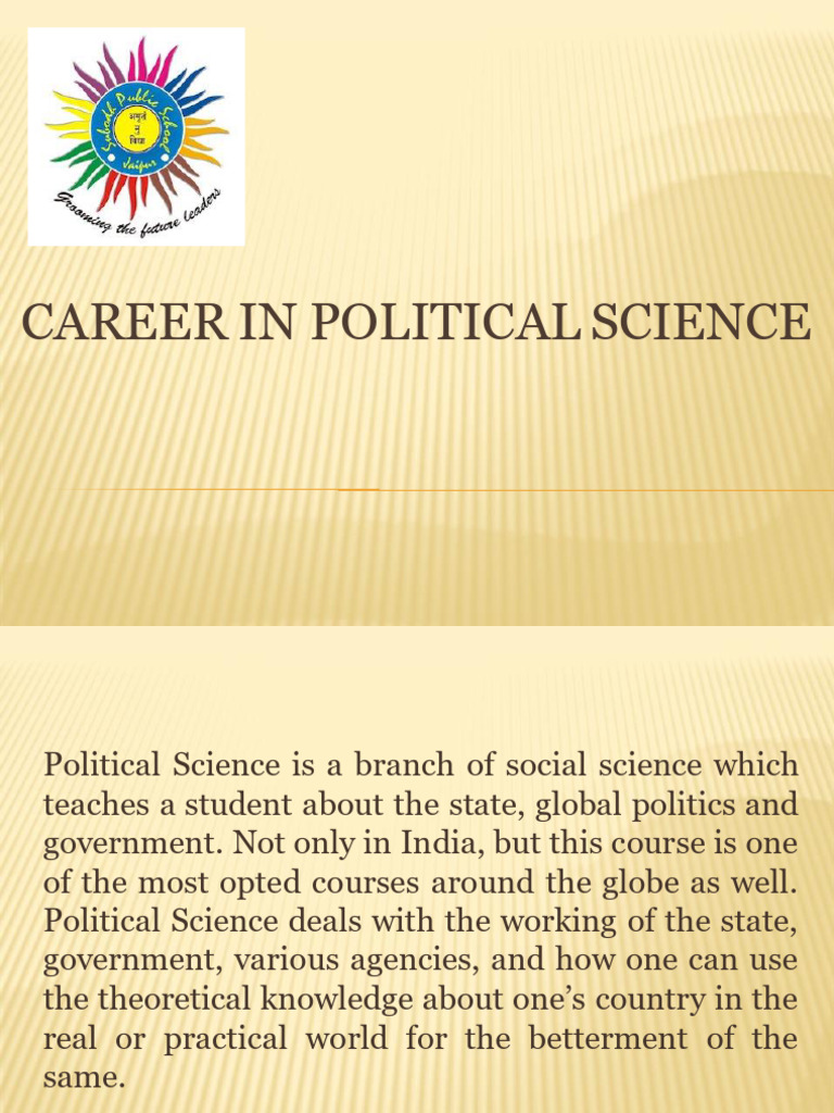 Career in Political Science-2023-24 | PDF | Political Science ...
