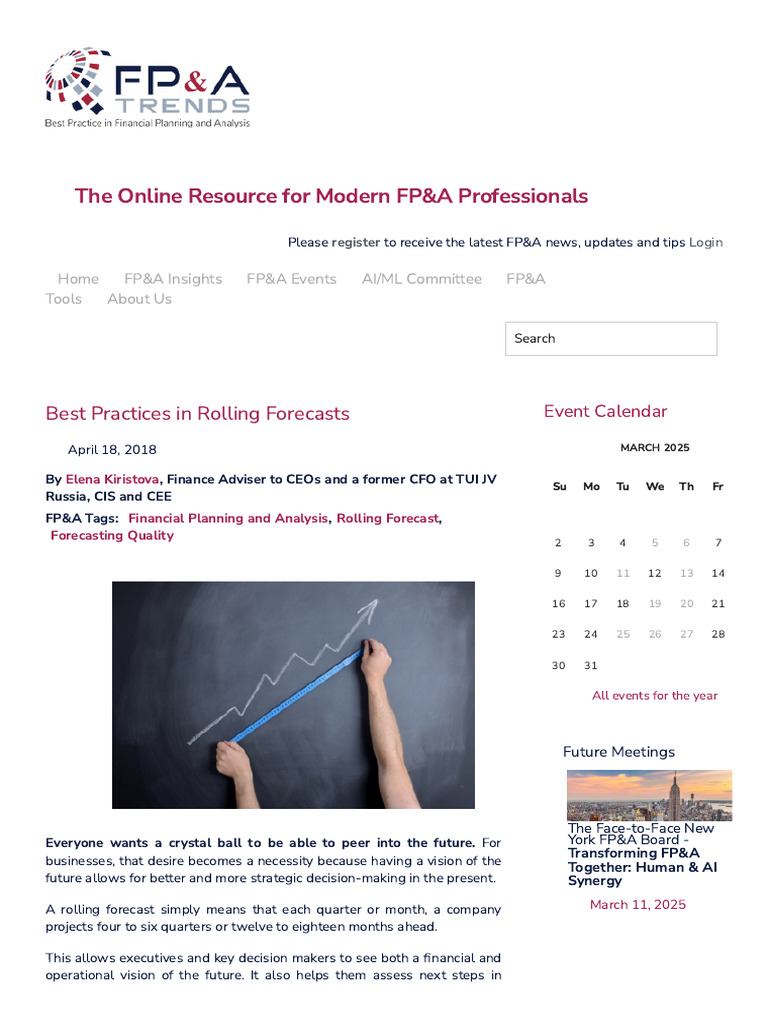 Best Practices in Rolling Forecasts - FP&a Trends | PDF | Forecasting ...