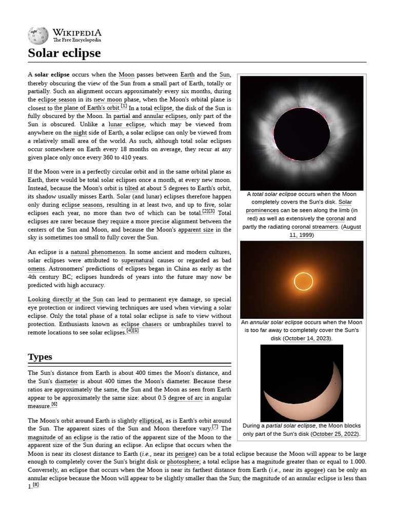 Solar Eclipse | PDF | Solar Eclipse | Eclipse